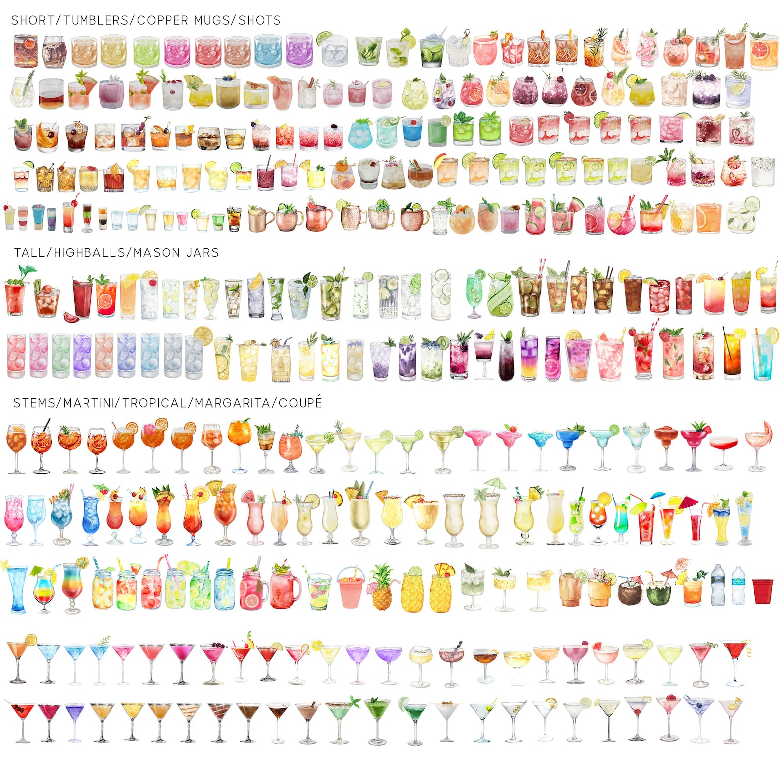 Bar Menu Card Template, Modern Editable Drink Menu Template, Minimalist ...