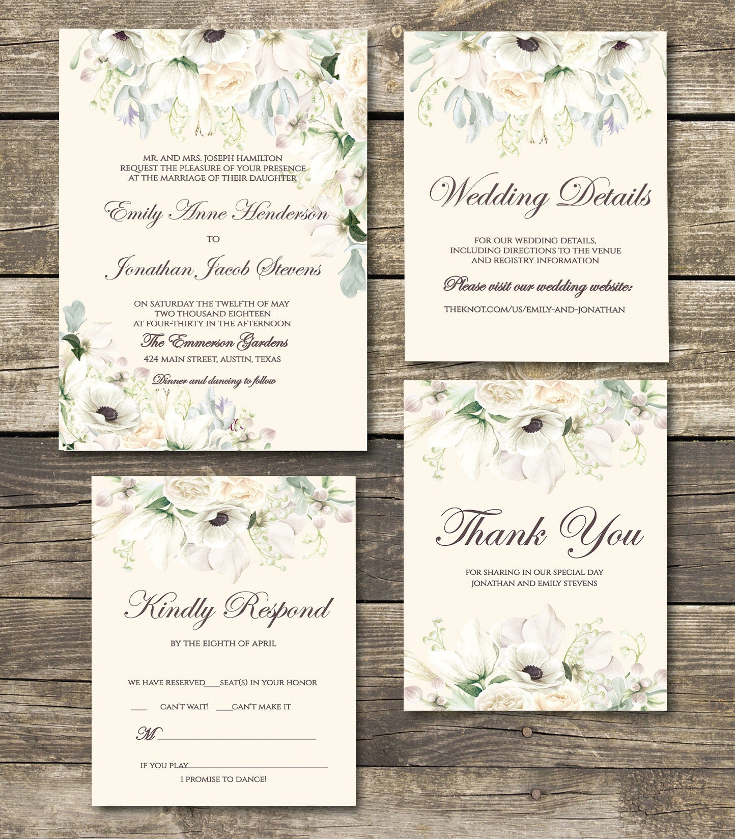 Printable Wedding Invitation Template Wedding Invitation | Etsy