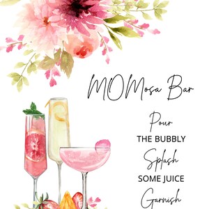Momosa Bar Sign Download, Printable Momosa Sign, Moms and Mimosa ...