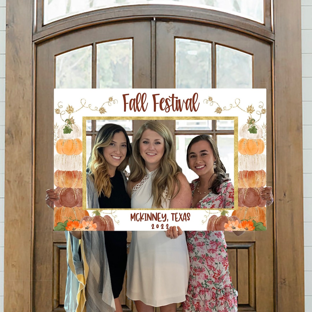 Fall Photo Prop Frame Printable Template, Harvest Festival Decor, Fall ...