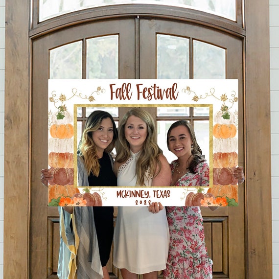 Fall Photo Prop Frame Printable Template, Harvest Festival Decor, Fall ...