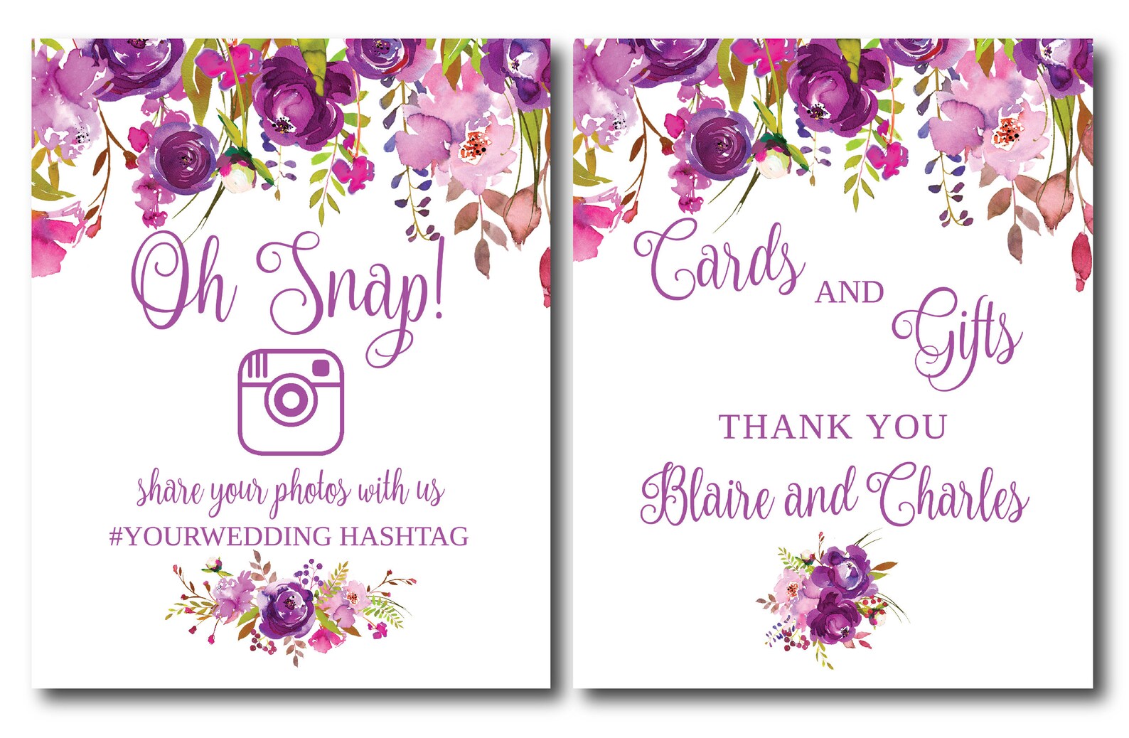 Wedding Signs Printable Template Bundle Fully Editable 10 | Etsy