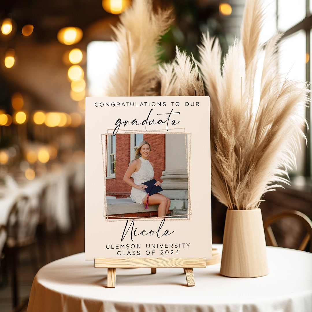 Graduation Welcome Sign Template, Photo Grad Party Welcome Sign ...