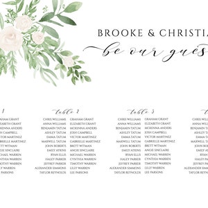 Printable Seating Chart Long Table, Banquet Seating Chart Template ...