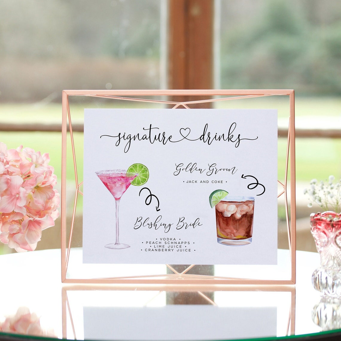 Modern Signature Drinks Template Modern Drink Menu Editable | Etsy