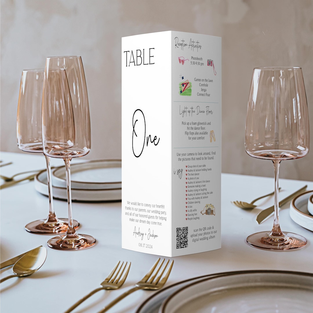 Infographic Trifold Table Number for Wedding Template, Trifold Table ...