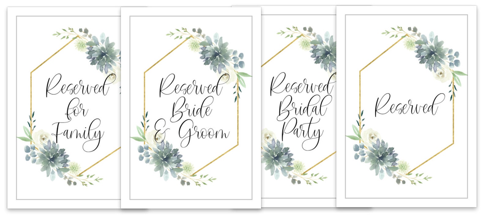 Printable Table Numbers and Reserve Signs Template Dusty Blue - Etsy