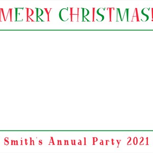 Printed Christmas Photo Booth Frame: Holiday Party Selfie Prop - Etsy