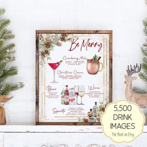 Christmas Signature Drinks Sign: Holiday Bar Menu (digital Download) - Etsy