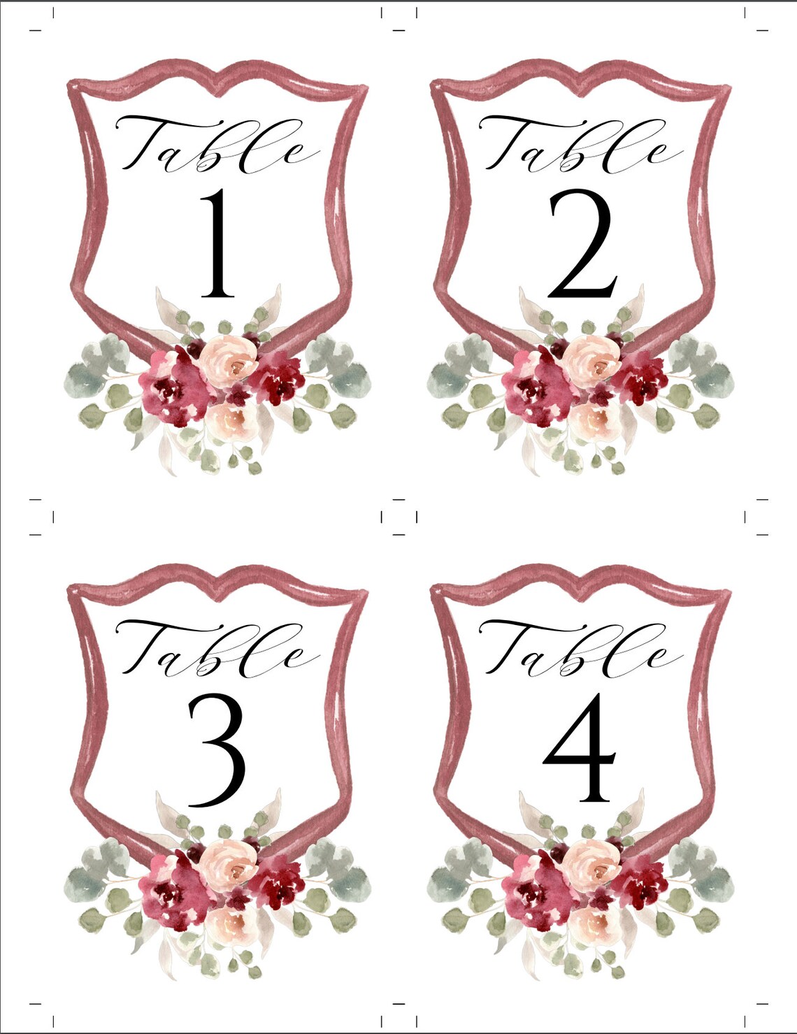 Table Numbers Wine Labels Wedding Wine Label Table Numbers - Etsy