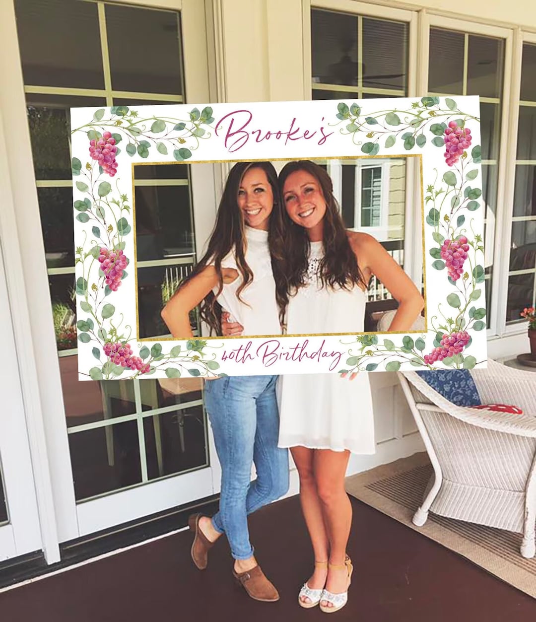 Photo Prop Frame PRINTED, Ready to Use, Winery Bridal Shower, Vineyard ...
