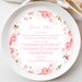 Round Dinner Menu Template, 8 Round Wedding Menu, Printable Bright Pink ...