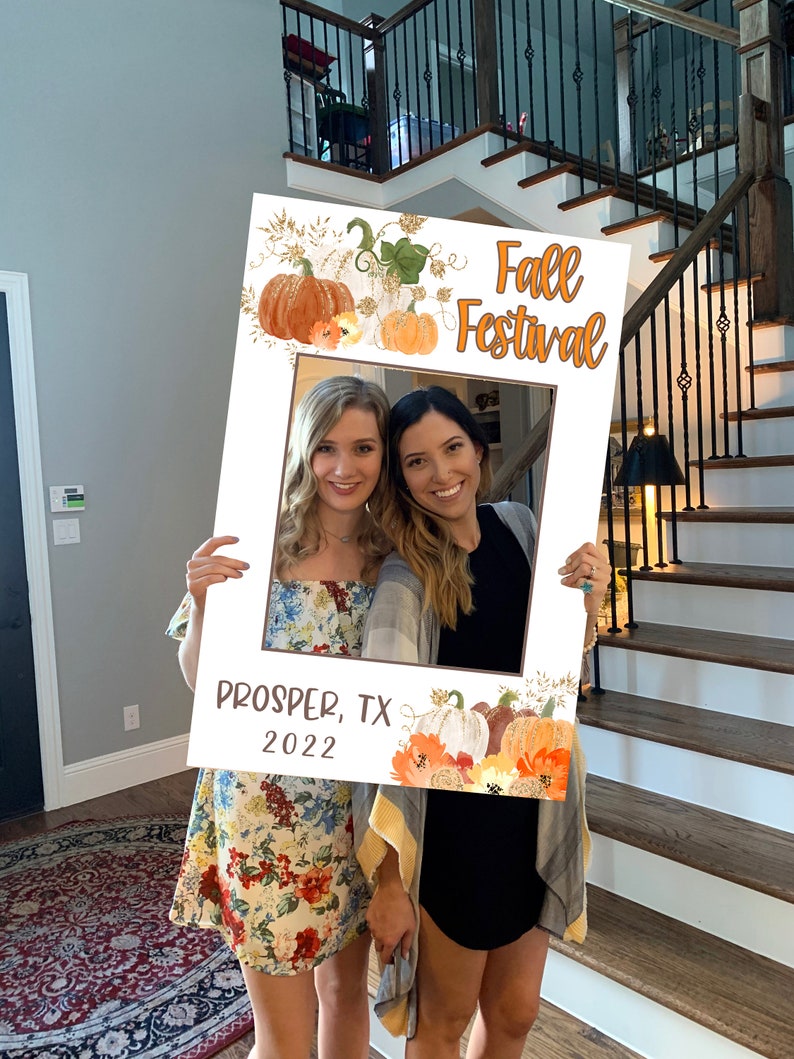 Fall Festival Photo Prop Frame: Pumpkin Decor (DIY Printable Template ...