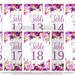 Purple and Greenery Table Numbers Template Printable Lavender - Etsy