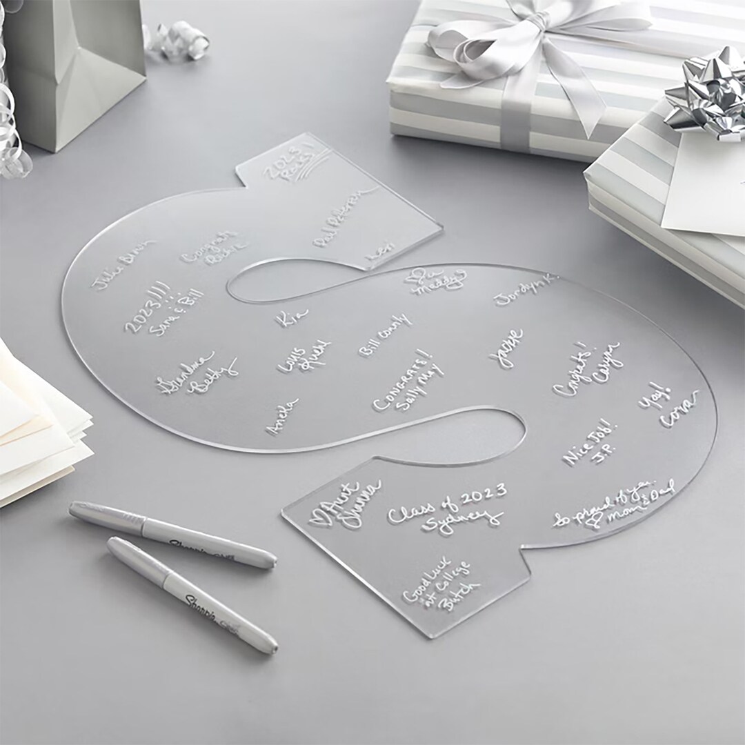 Acrylic Wedding Guest Book Letter, Wedding Guestbook Alternative ...