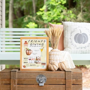 Friendsgiving Drink Sign Template: Editable Bar Menu (digital Download ...