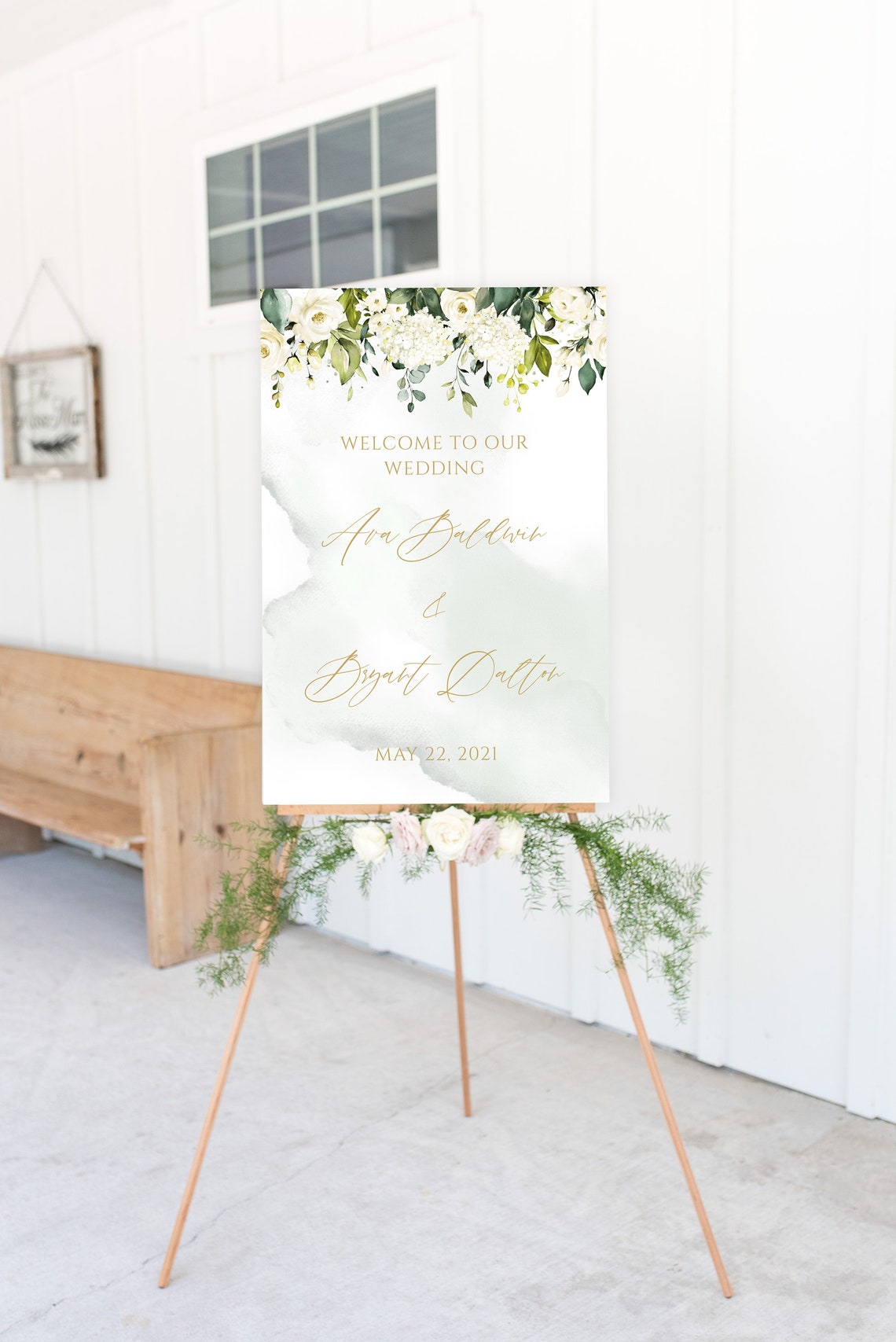 Southern Wedding Welcome Sign Template Magnolia Wedding Sign - Etsy