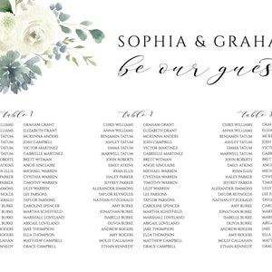 Printable Seating Chart Long Table Banquet Seating Chart - Etsy UK