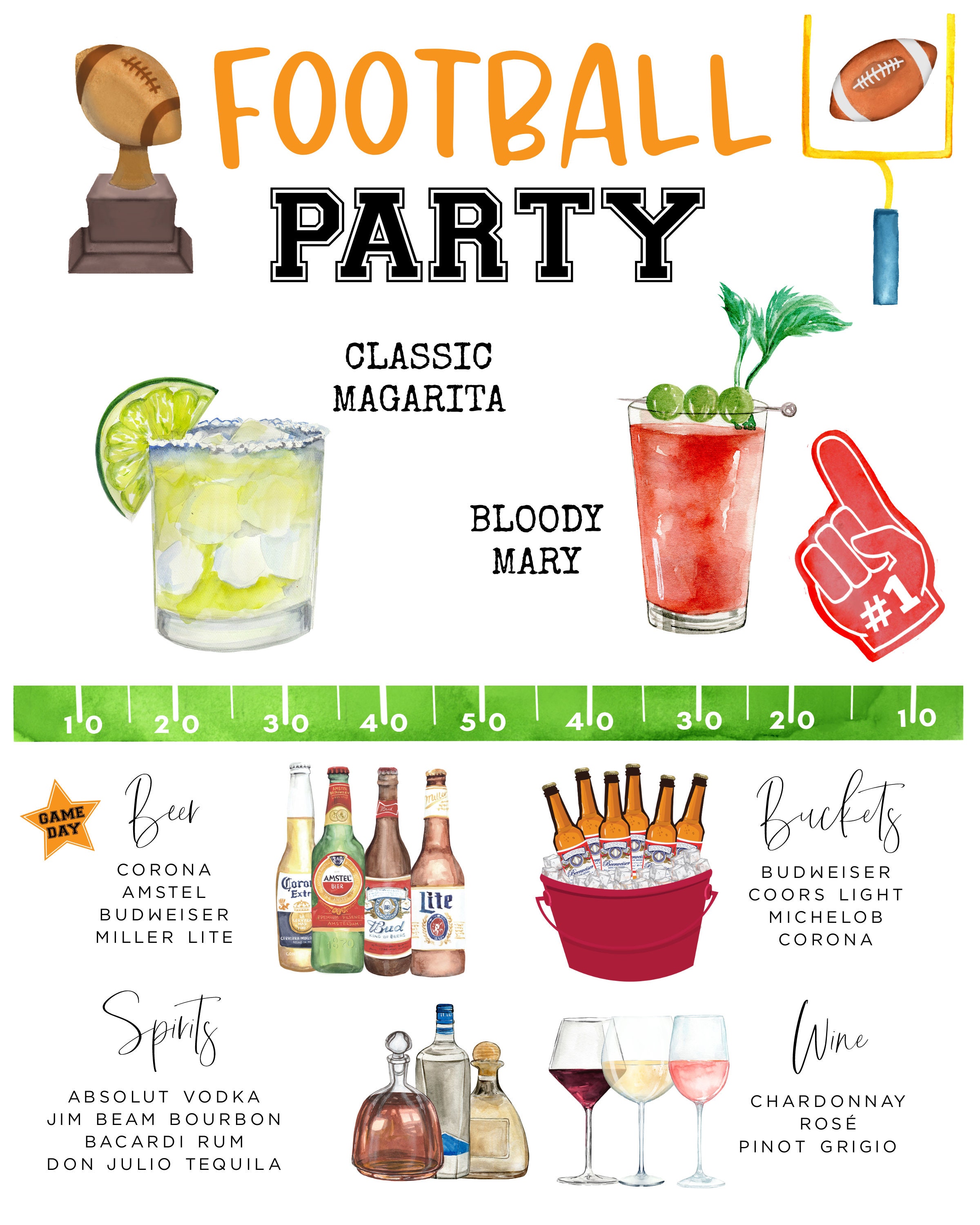 Sports Bar Menu Template