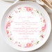 Round Dinner Menu Template, 8 Round Wedding Menu, Printable Bright Pink ...
