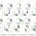 Printable Table Numbers and Reserve Signs Template Dusty Blue - Etsy