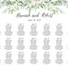 Greenery Seating Chart Template, Printable Seating Chart, Seating Chart ...