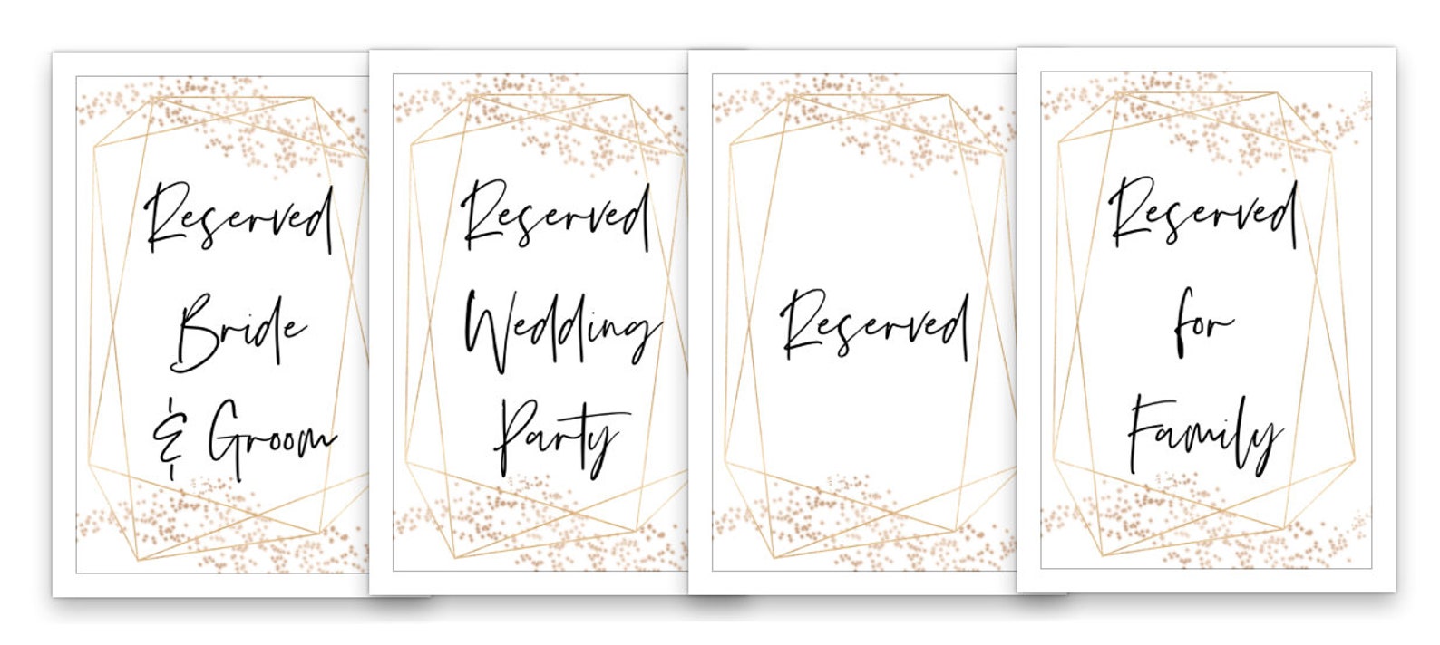 Geometric Gold Table Numbers Template Geometric Table Numbers - Etsy