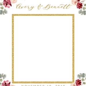Photo Prop Frame Printable, Wedding Photo Prop Frame Template ...