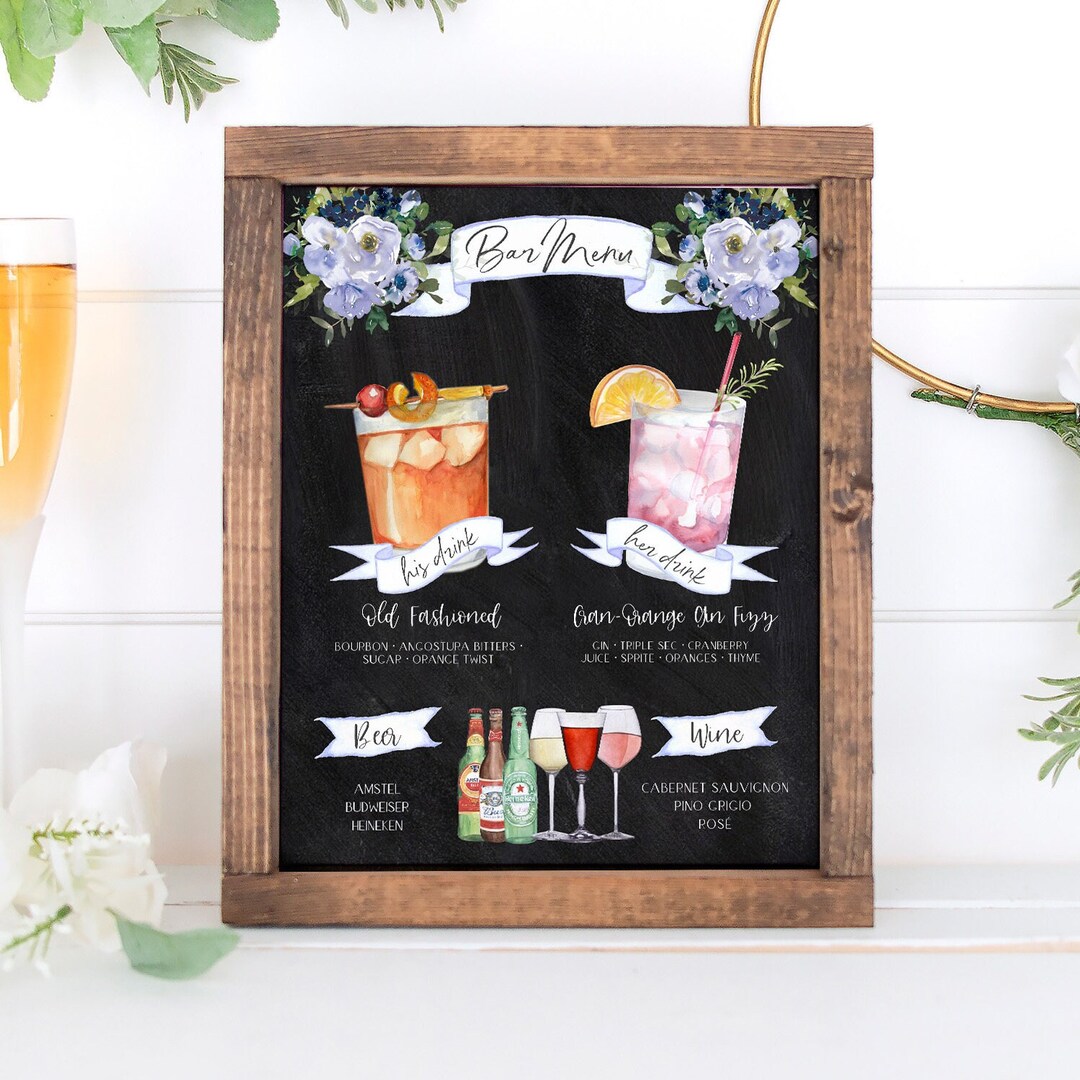 Design Your Own Signature Drink Sign! 4,000+ Drink Images, Garnishes ...