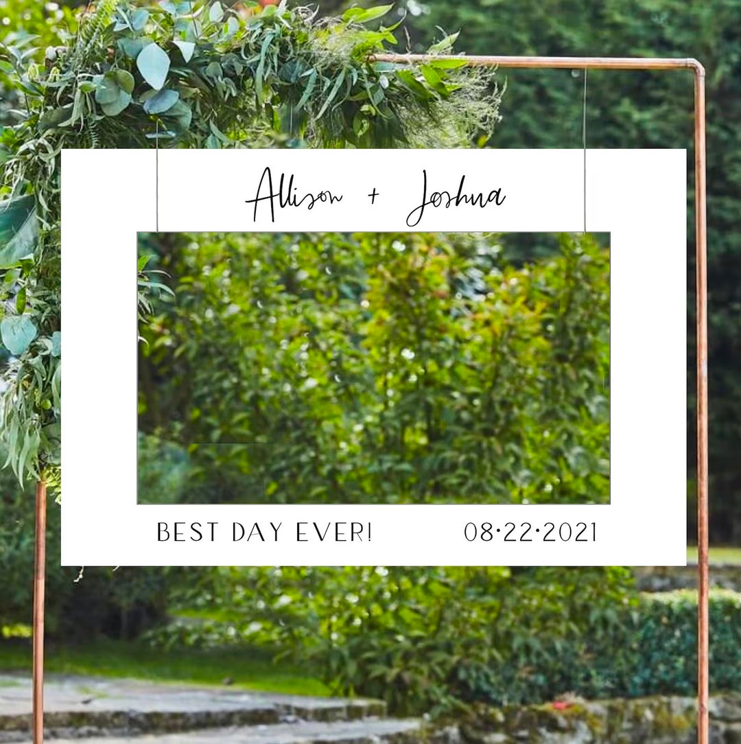 Printed Photo Prop Frame & Welcome Sign: Modern Minimalist Wedding ...