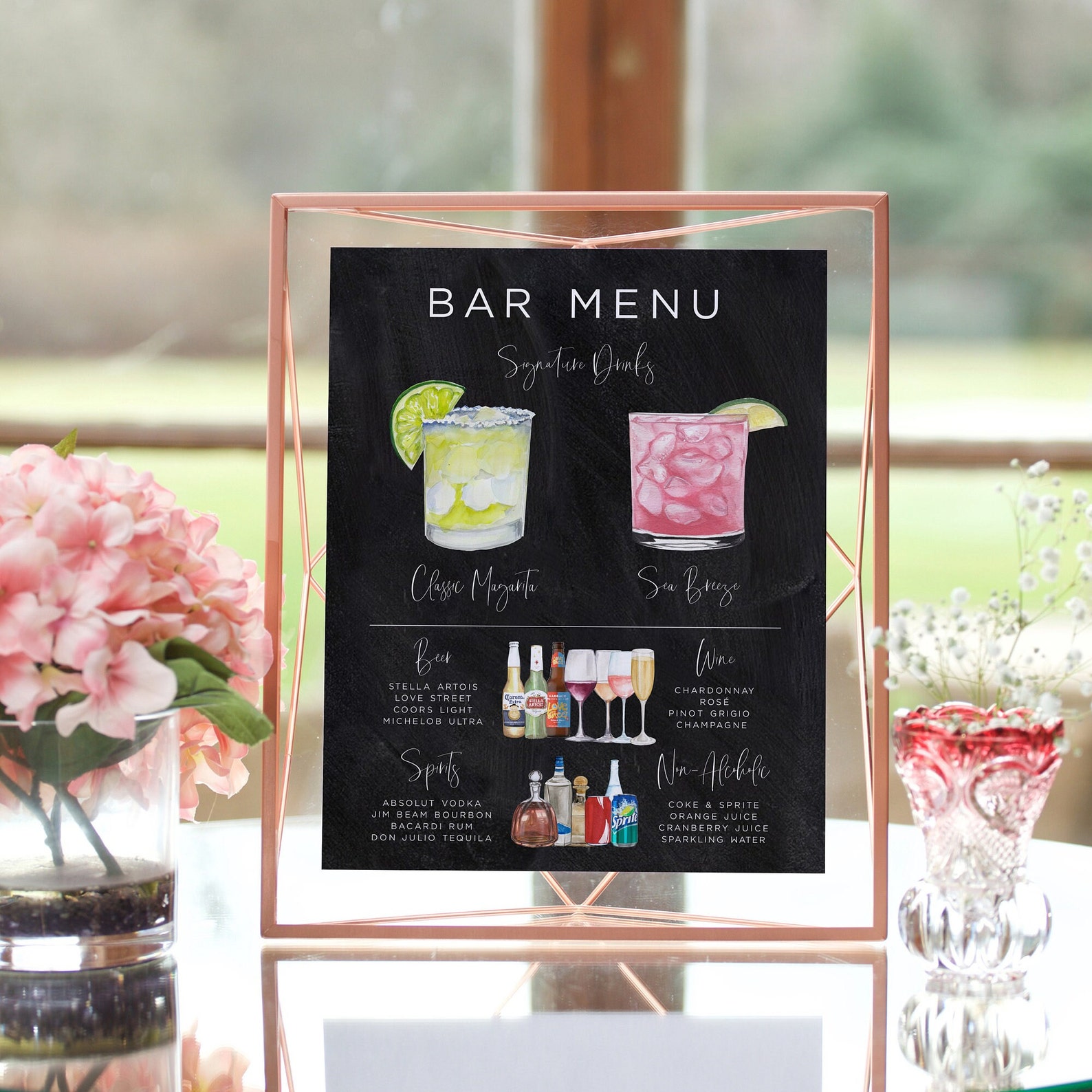 Bar Menu Template Modern Editable Drink Menu Template - Etsy