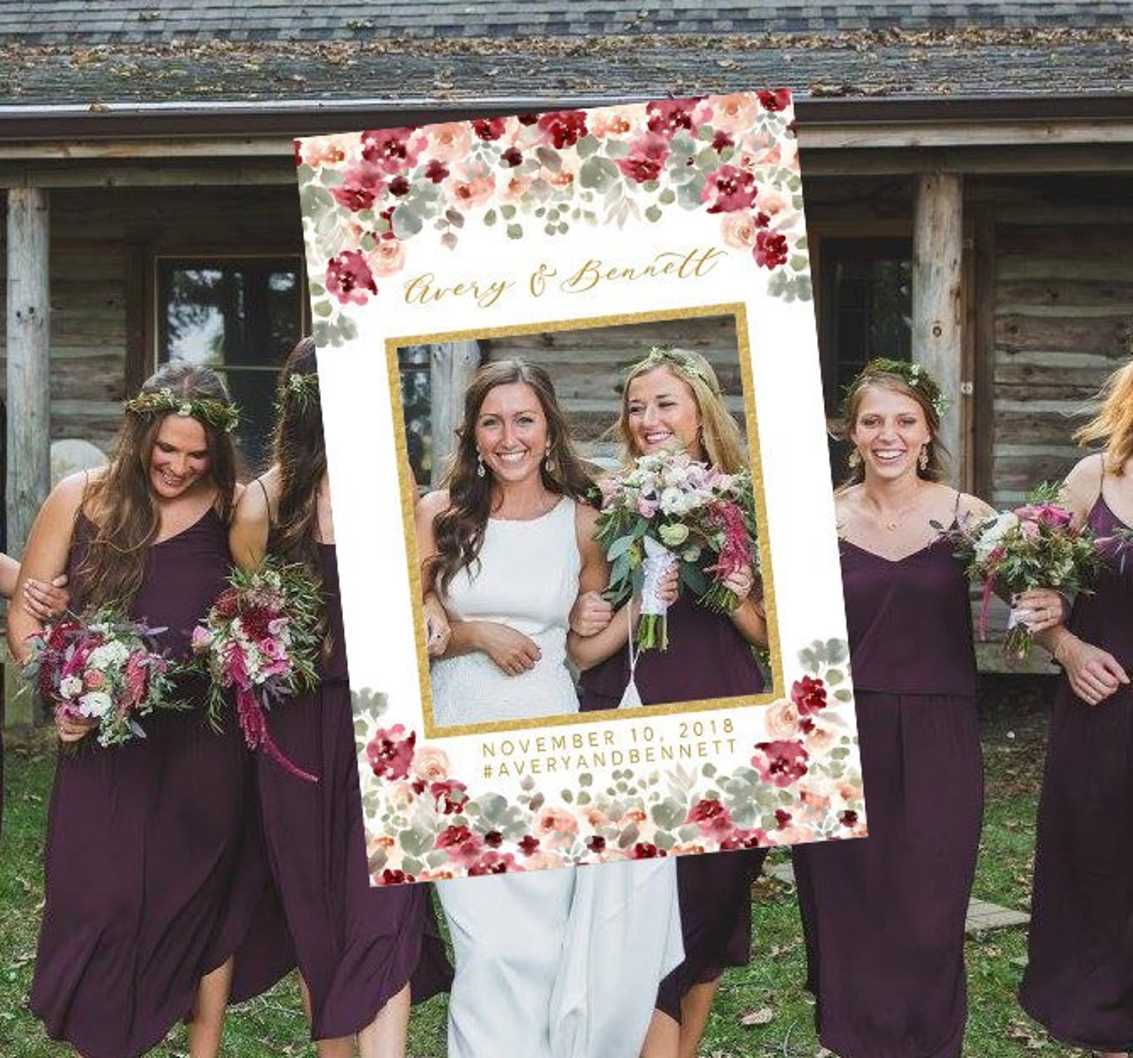 Photo Prop Frame Printable Wedding Photo Prop Frame Template - Etsy