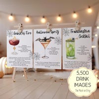 Customizable Haunted Halloween Fall Themed Seasonal Signature Cocktail ...