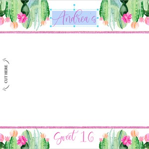 Cactus Photo Prop Frame Printable Template, Bridal Shower / Hen Party ...