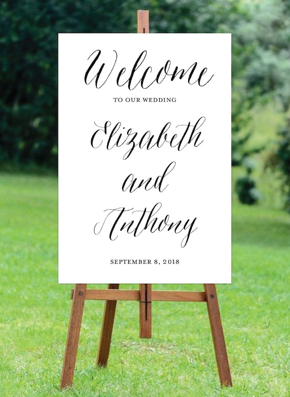 Wedding Welcome Sign Template, Wedding Welcome Sign Printable, Wedding ...