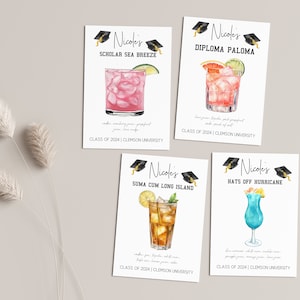 Graduation Party Cocktail Sign Templates, Editable Signature Drink ...