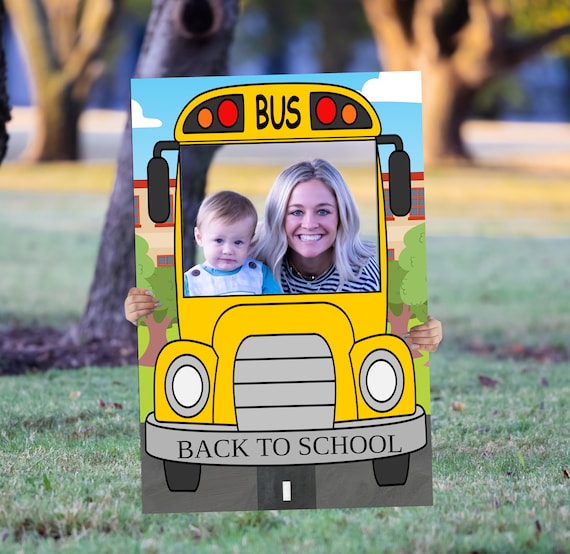 School Bus Photo Prop Frame PRINTED Ready to Use Child's - Etsy