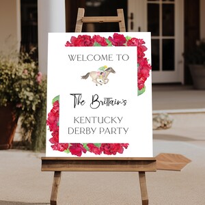 Kentucky Derby Party Welcome Sign Template, Derby Welcome Sign Template ...
