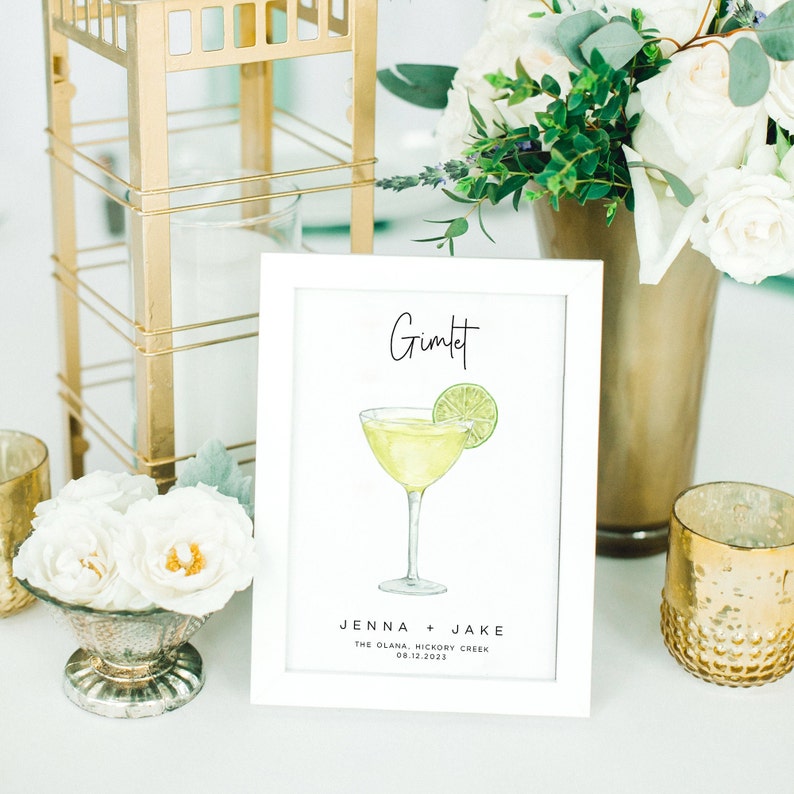 Modern Wedding Cocktail Seating Chart Card Template (digital Download ...