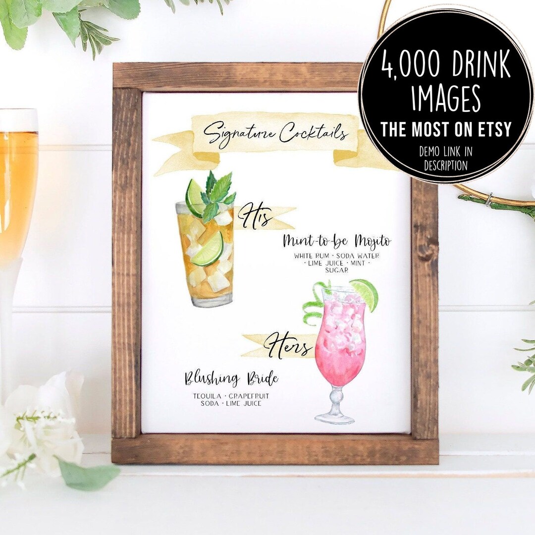Design Your Own 4,000 Drink Images, Garnishes Included, Signature ...