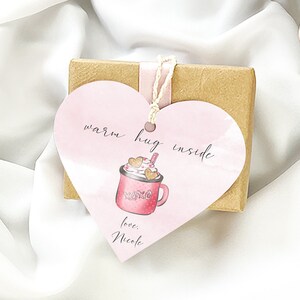 Editable Heart Valentines Gift Tag Template: Chocolate Bomb Tag ...