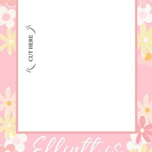 Daisy Photo Prop Frame Template, First Birthday Party Photo Prop, Pink ...