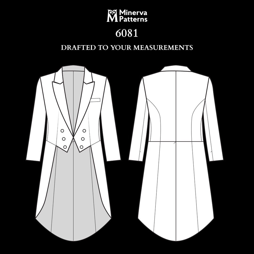 Mens Sewing Pattern | Single-breasted Tailcoat 6081 With Double-button ...