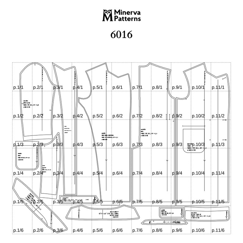 Men’s Sewing Pattern 6016 | Double-breasted Coat With Patch Pockets and ...