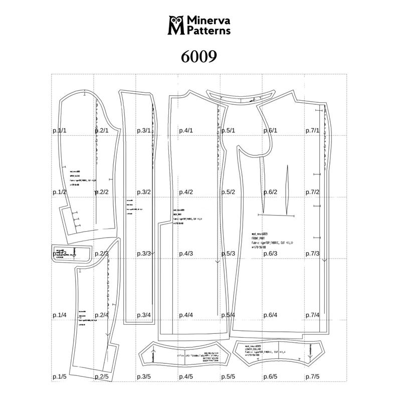 Mens Sewing Pattern 6009 | Single-breasted Coat With Notched Lapels and ...