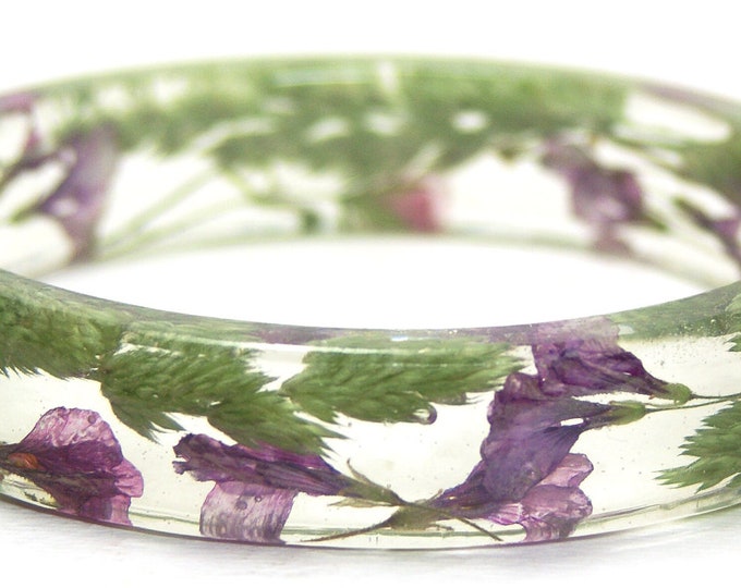 Flower Jewelry Resin Bangle-jewelry With Real Flowers Flower - Etsy