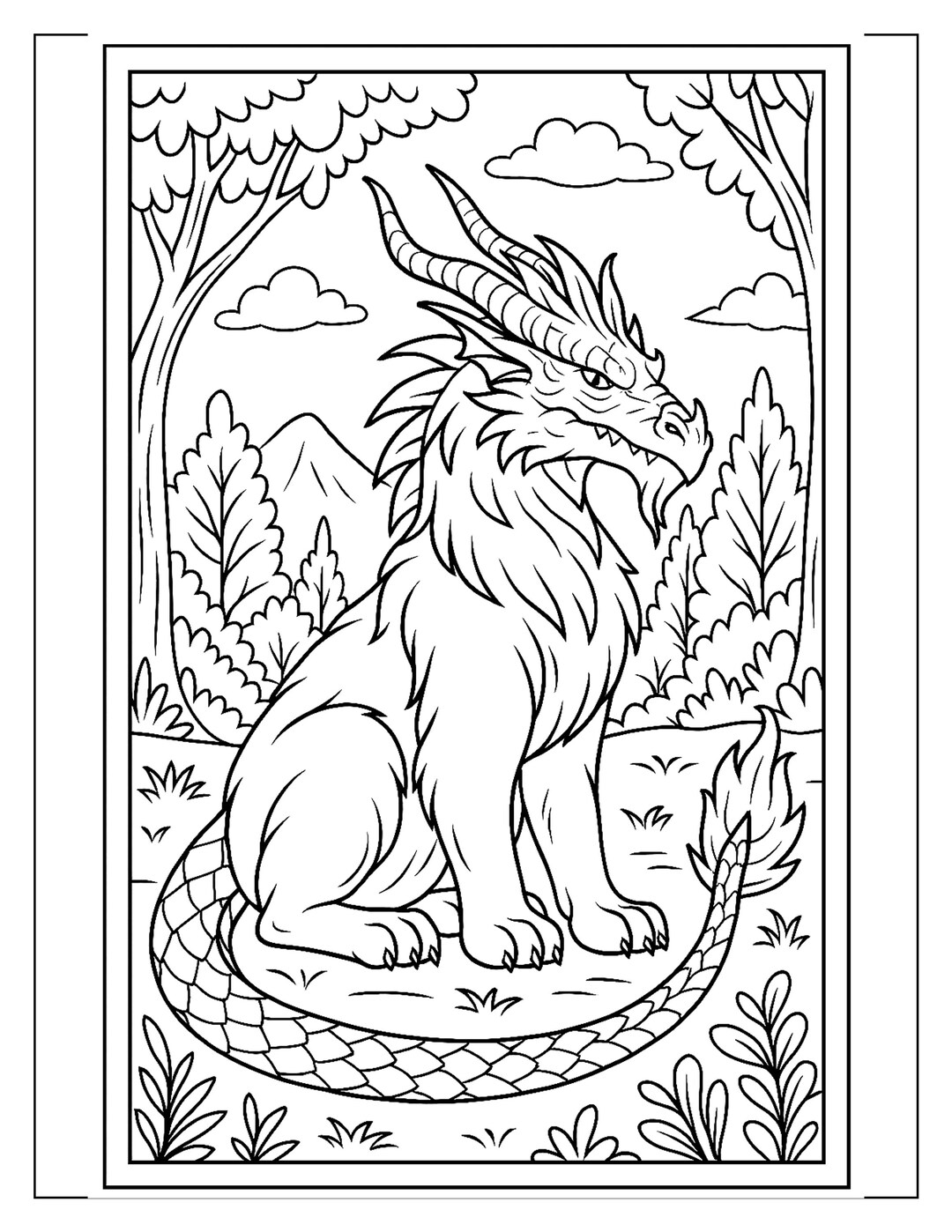 Fantasy Animal Coloring Pages: Relaxing Fun (printable Digital Download ...