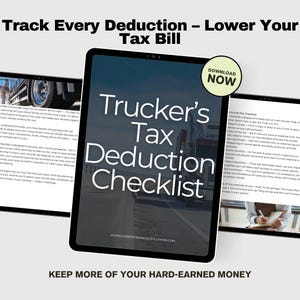 Trucker Tax Deduction Checklist: Truck Driver Expense Tracker Tax Write ...