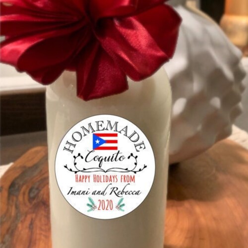 Coquito Labels holiday Personalized Holiday Gifts - Etsy