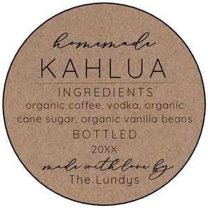 NEW! Kahlua Labels • Modern • QTY 24 • Personalized • Holiday Gifts ...